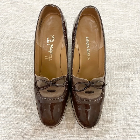 Howard Fox | Shoes | Vintage 96s Brown And White Howard Fox Heels Size ...